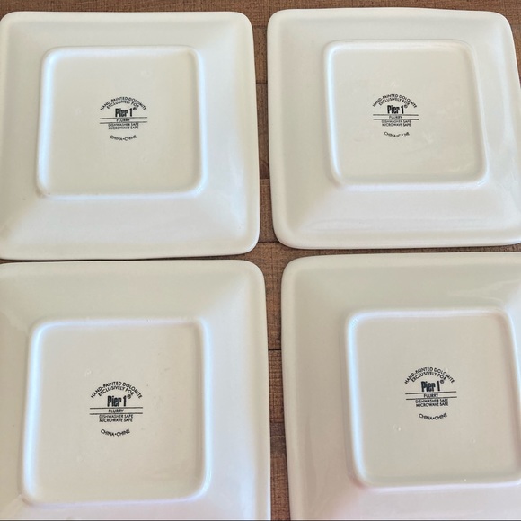 Pier 1 | Dining | Pier Flurry Dessert Plates | Poshmark